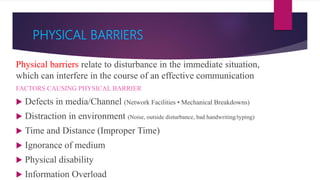 Barriers of communication | PPTX