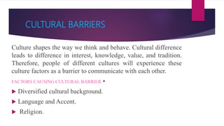 Barriers of communication | PPTX