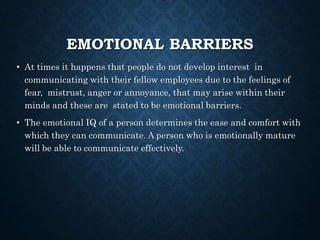 Barriers of communication | PPTX