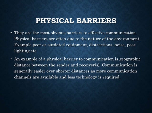 Barriers of communication | PPTX | Mental Health | Diseases and Conditions