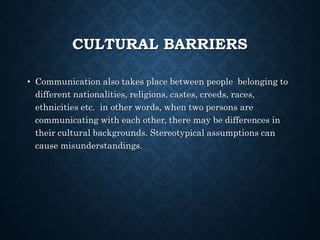 Barriers of communication | PPTX