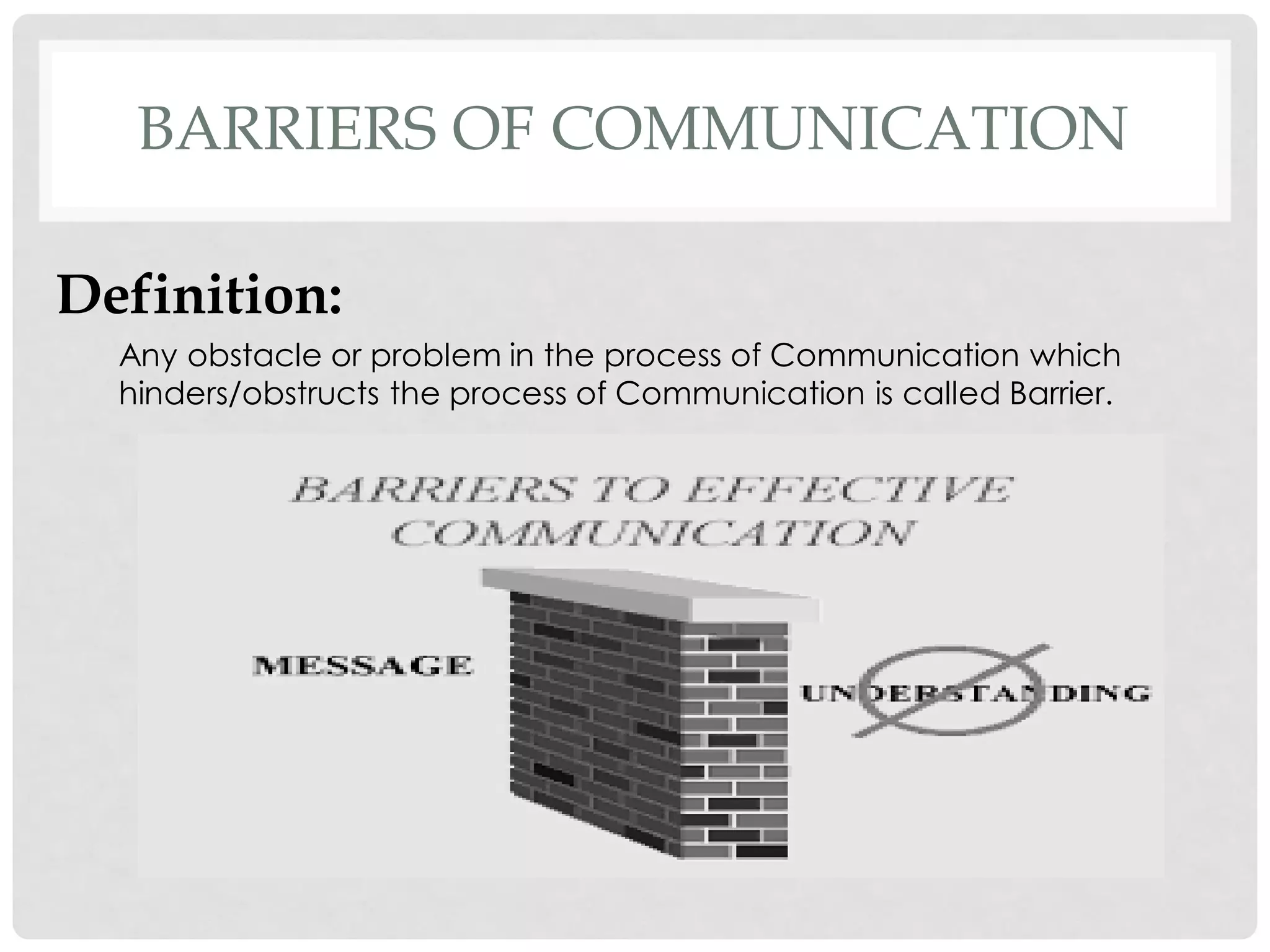 Barriers of communication | PDF