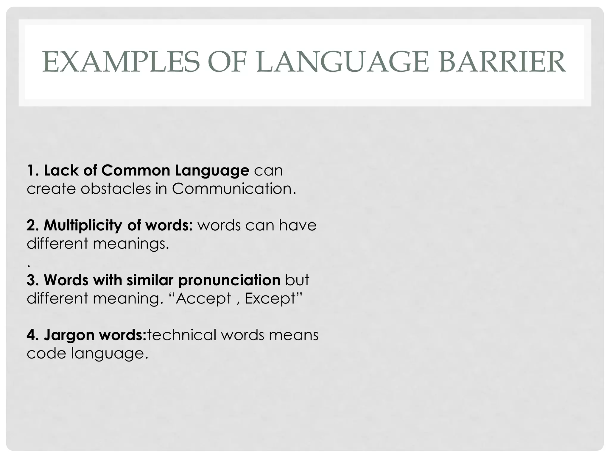 Barriers of communication | PDF