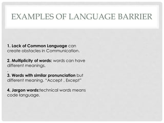Barriers of communication | PPT