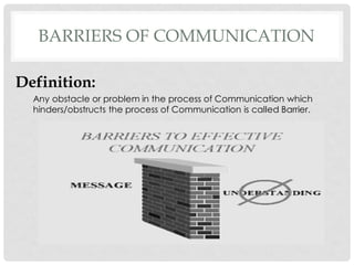 Barriers of communication | PPT