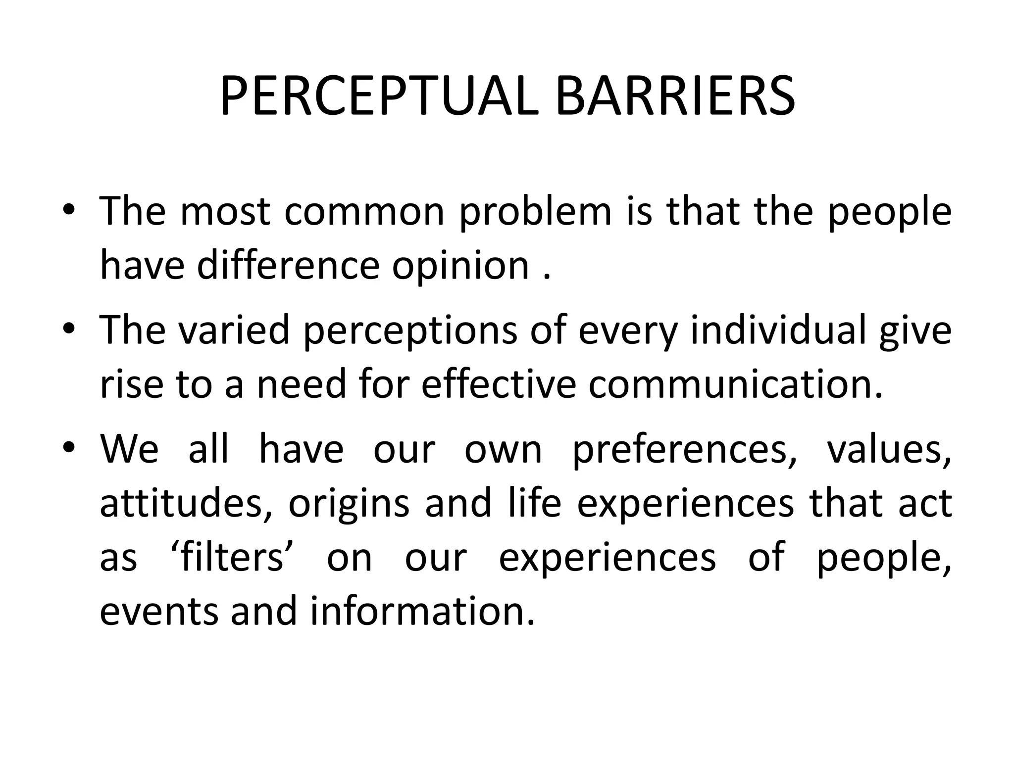 Barriers of communication | PPT | Free Download