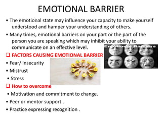 Barriers of communication; B.Pharmacy 1 semester | PPTX