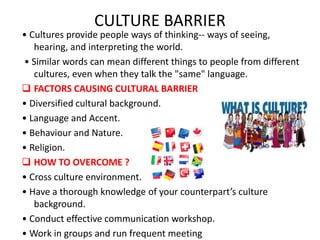 Barriers of communication; B.Pharmacy 1 semester | PPTX