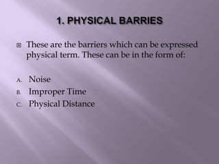 Barriers of comuunication presentation | PPTX