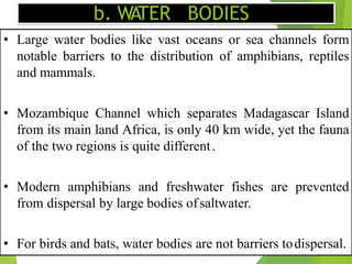 Barriers of dispersal | PPTX