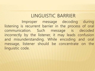 Barriers of effactive | PPT