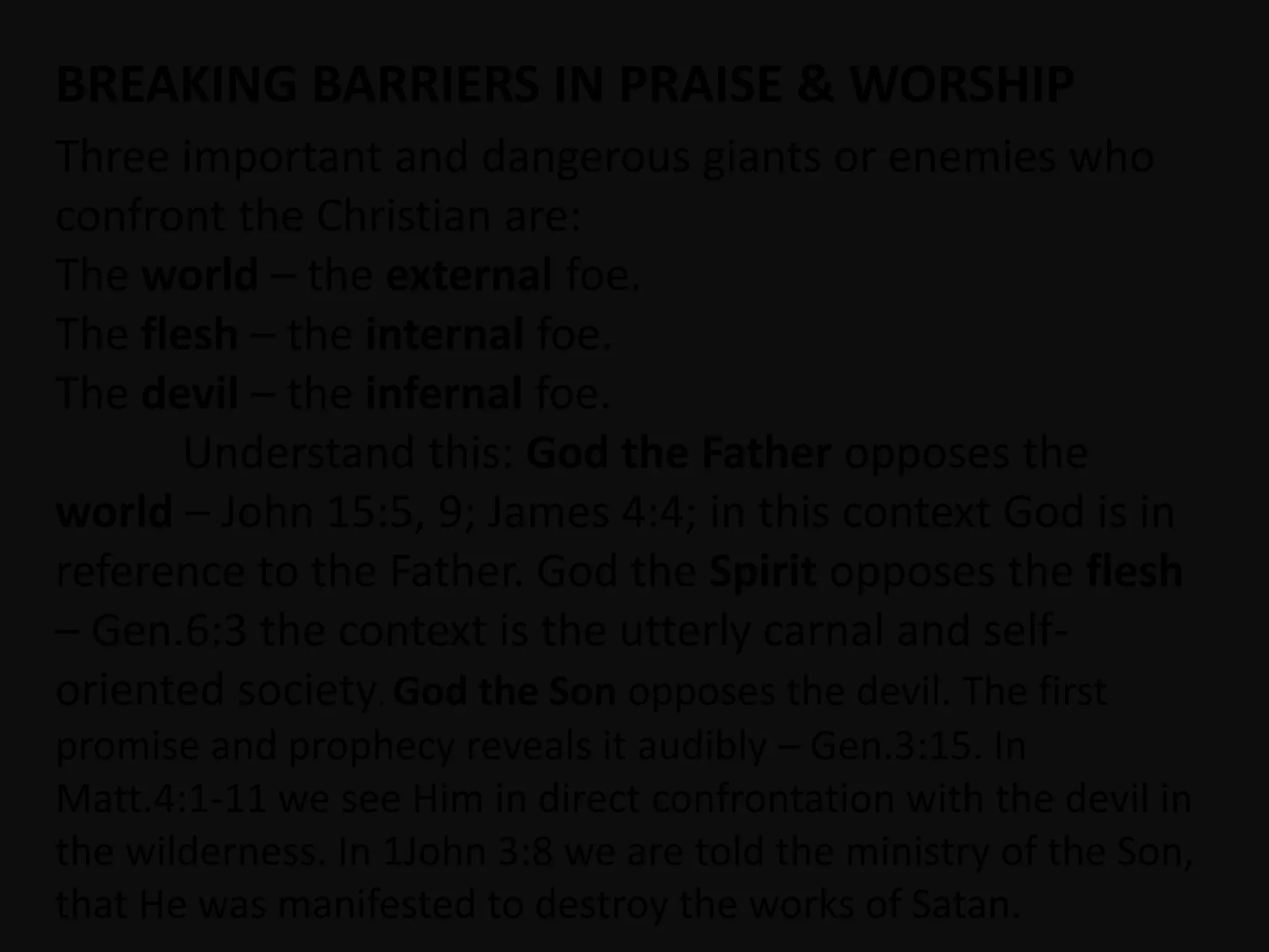 Barriers of worship.ppt Break the Barriers to Worship | PPT