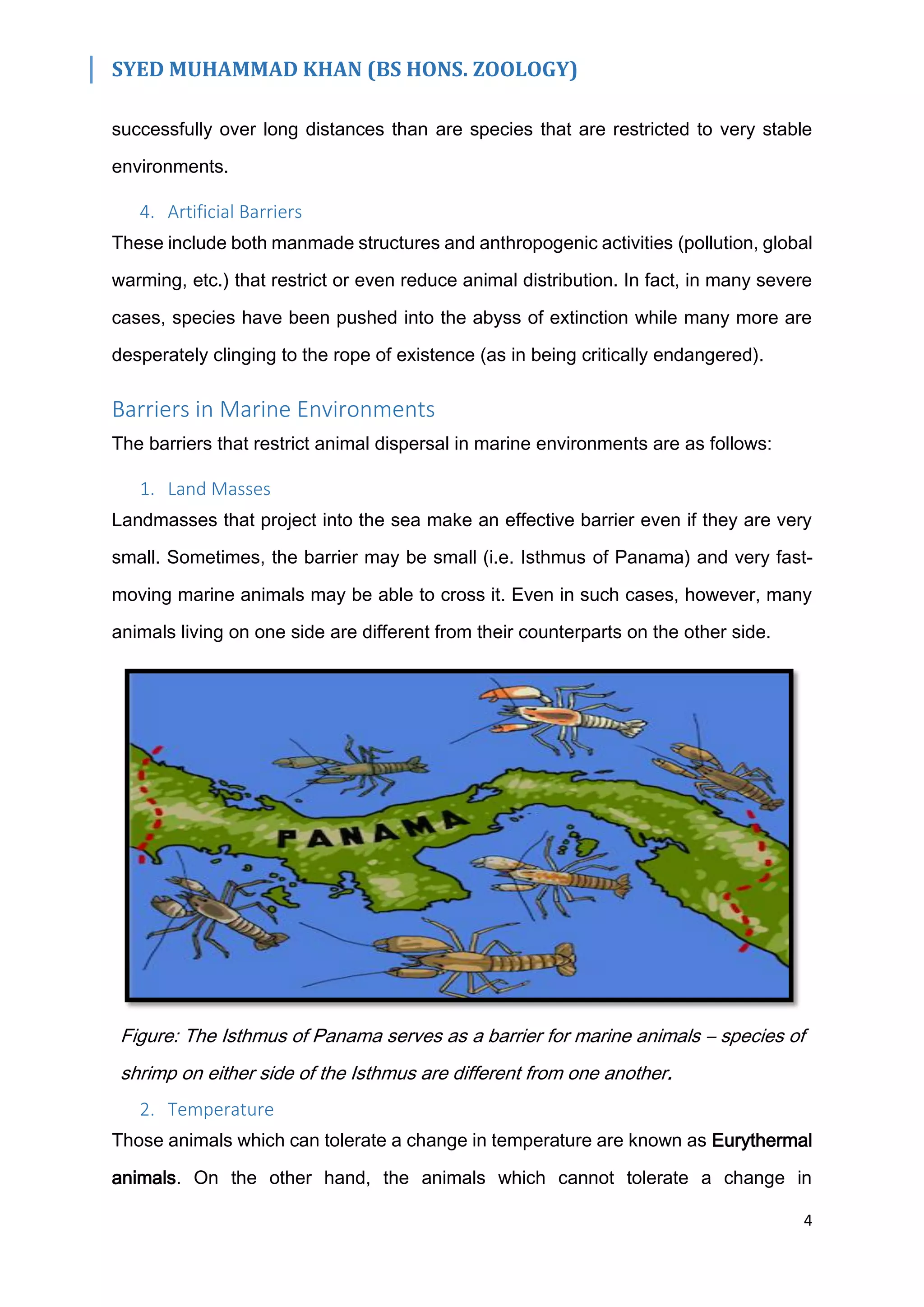 Barriers to Animal Dispersal | PDF