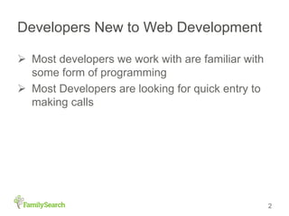 How to be successful with the Family Search API | PPT