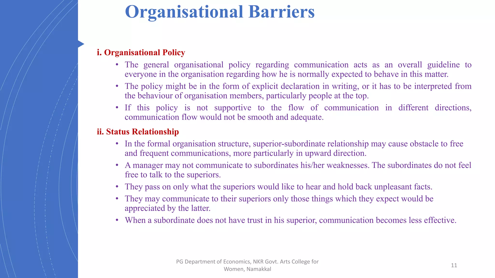 Barriers to Business Communication | PPTX