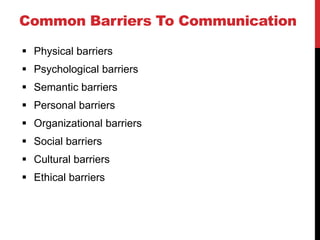 Barriers to comm | PPTX