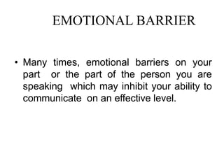 BARRIERS TO COMM. - Copy.pptx | Agriculture | Industries