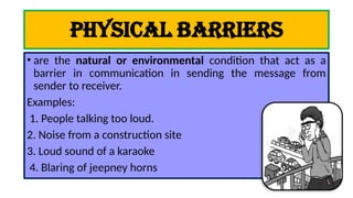 BARRIERS TO COMMUNCATION powerpoint presentation | PPTX