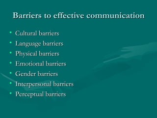 Barriers To Communication | PPT