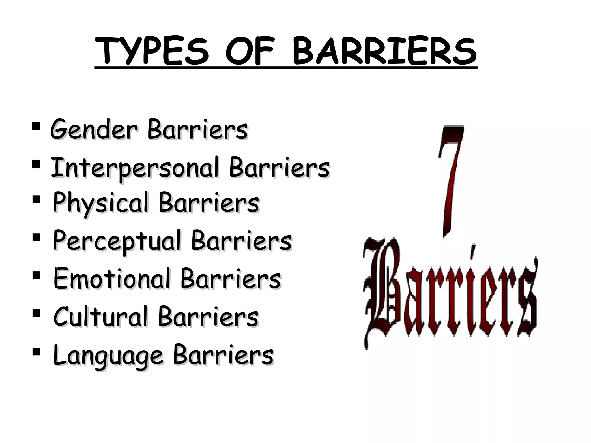 Barriers to communication | PPT