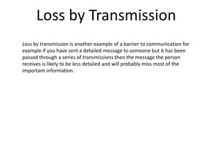 Barriers to communication | PPTX | Internet for Beginners | Internet