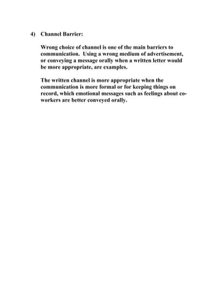 Barriers to communication | DOC