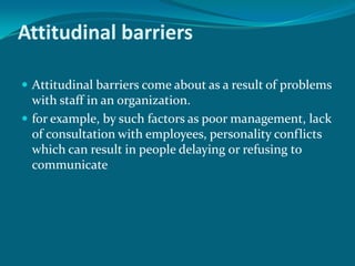 Barriers to communication | PPTX