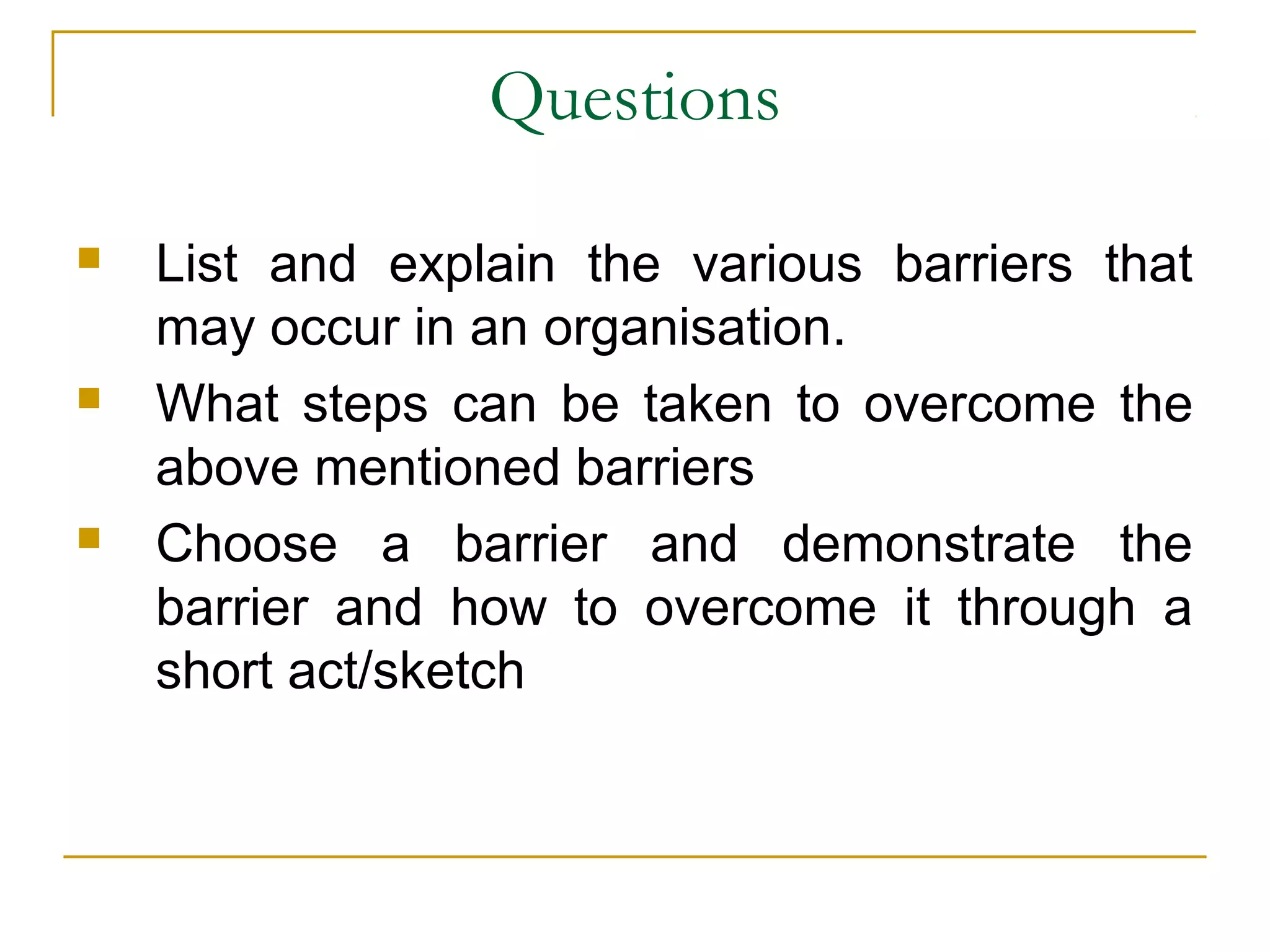 Barriers to communication | PPT