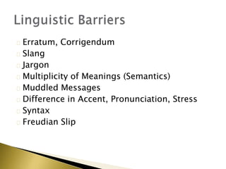 Barriers to communication | PPT