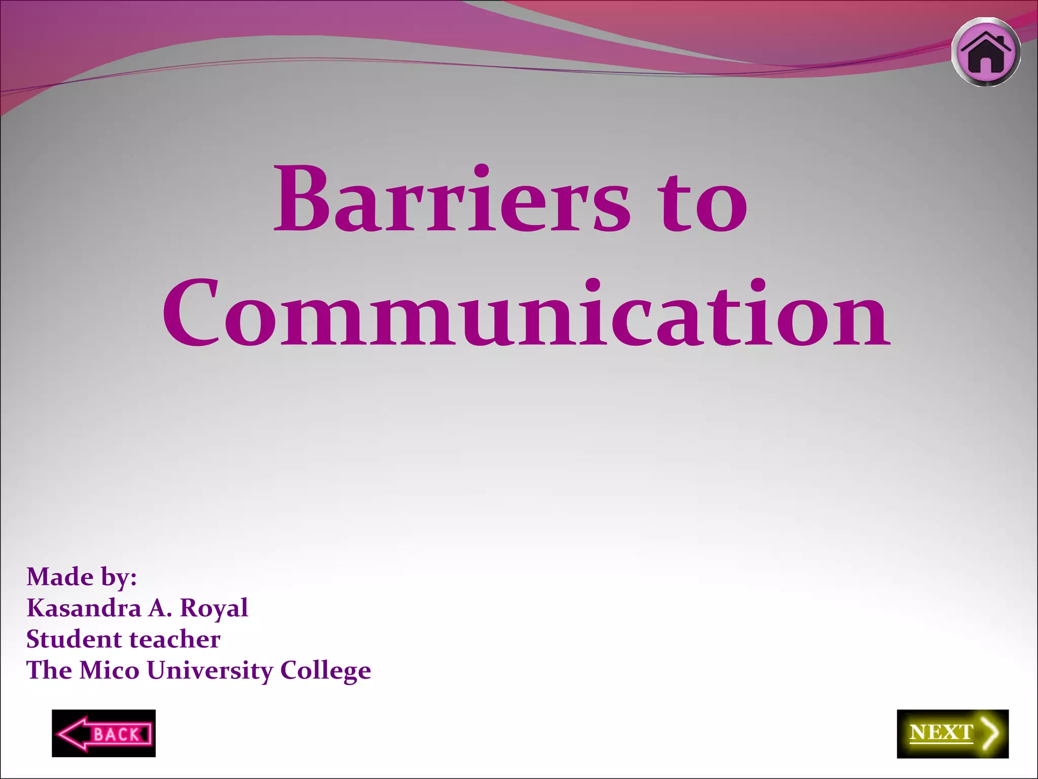 Barriers to Communication | PPS