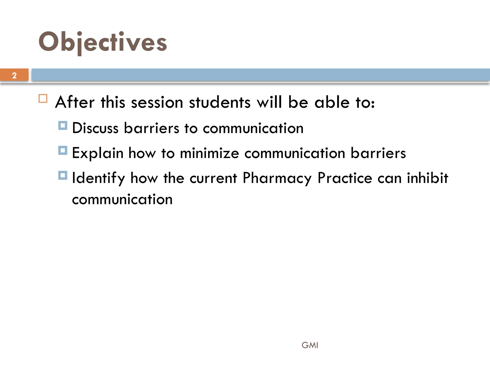 Barriers to communication for pharmacy students | PPTX