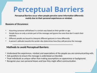 BarriersToCommunication types of Communication | PPTX