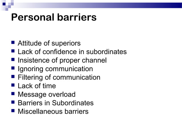 Barriers to communication copy | PPT