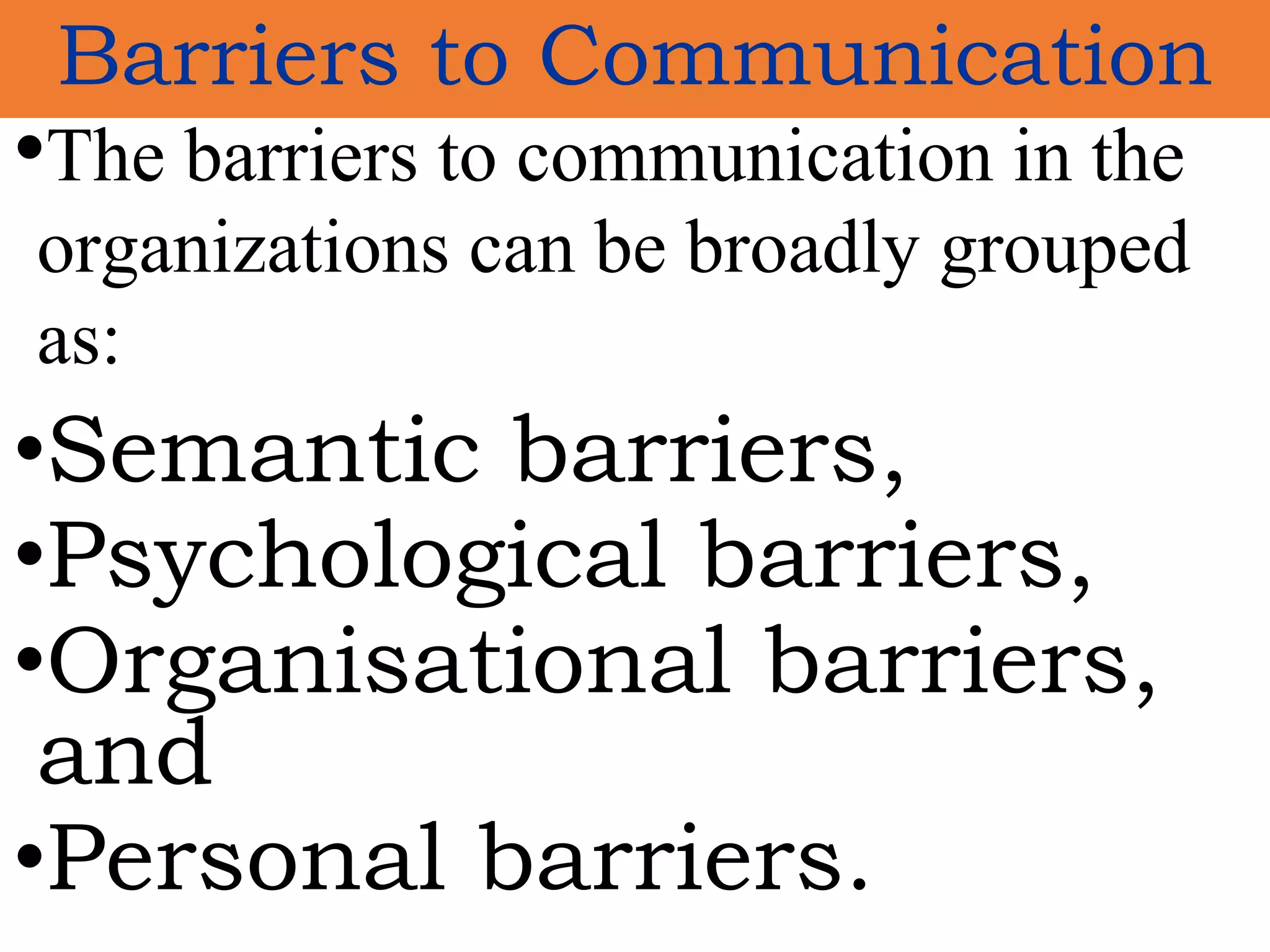 Barriers to communication pgp VIVA VVIT | PPT