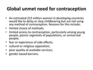 Barriers to contraceptive use | PPTX