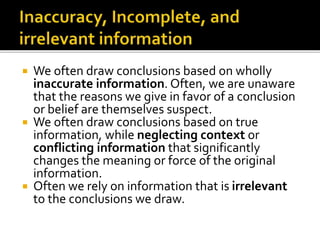 Barriers to critical thinking | PPTX