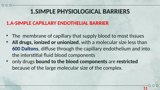 BARRIERS TO DRUG DISTRIBUTION.BIOPHARMACEUTICSpptx | PPTX