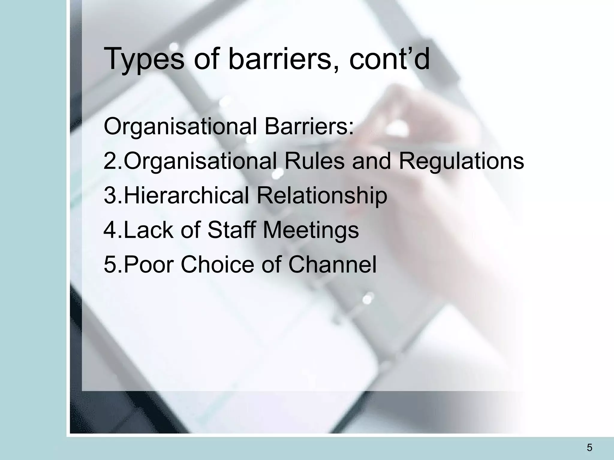 Barriers to effectivecommunication | PPT