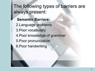 Barriers to effectivecommunication | PPT
