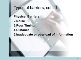 Barriers to effectivecommunication | PPT