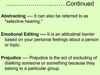 Barriers to effective communication | PPT