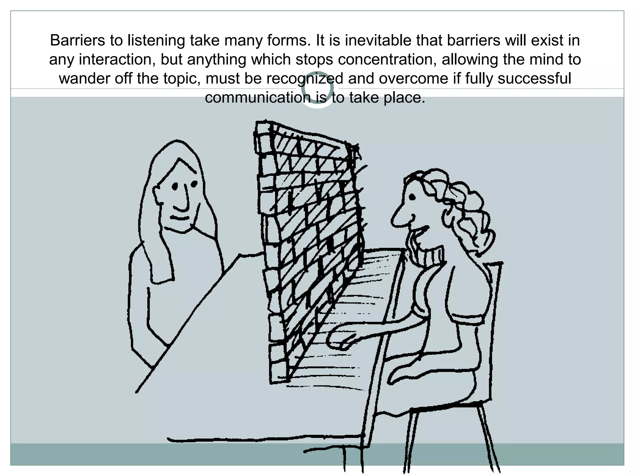 Barriers to effective listening. | PPT