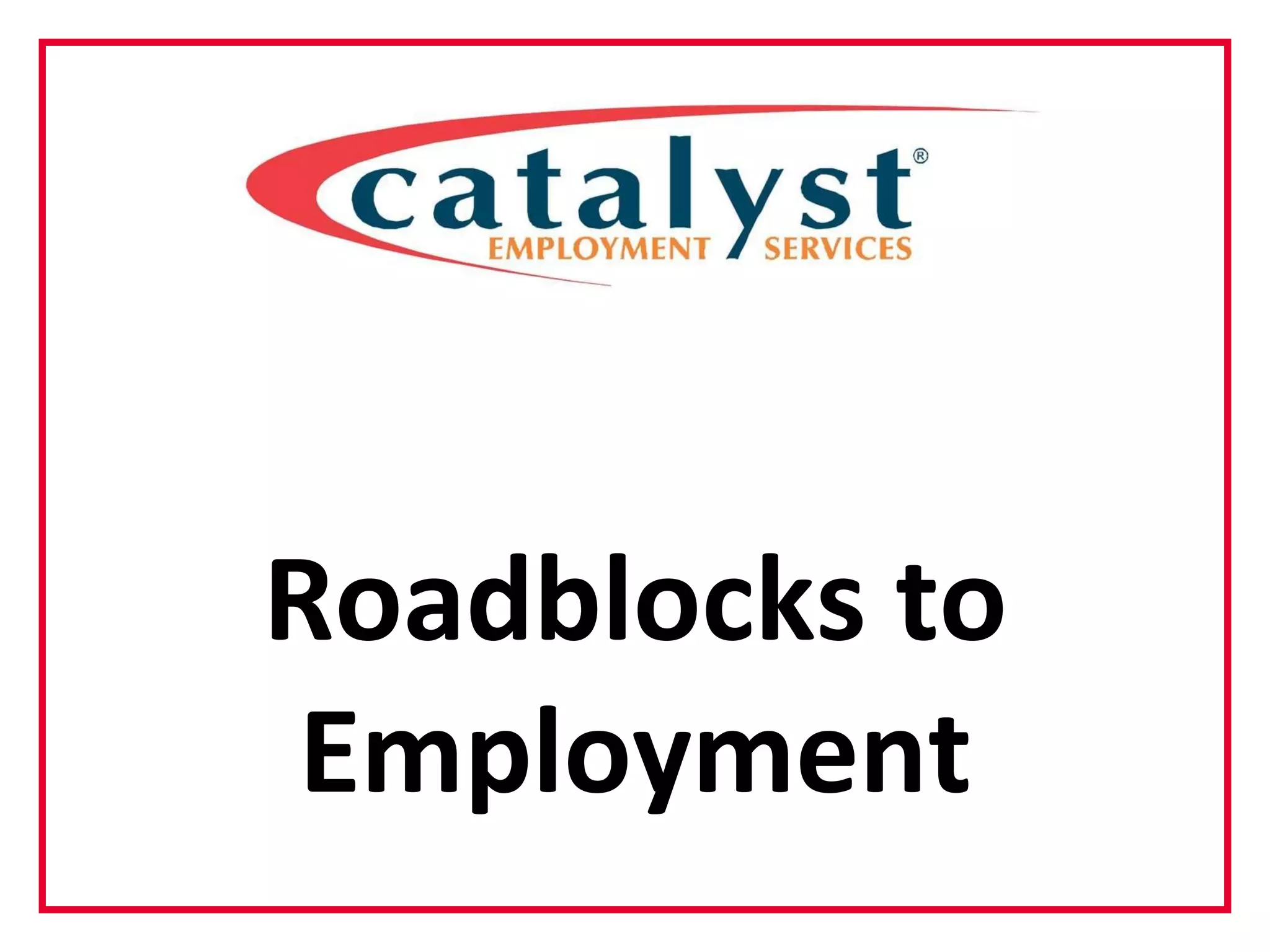 Barriers to employment | PPT