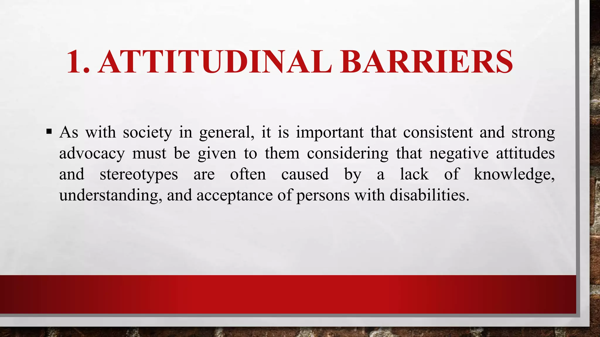 Barriers to inclusive education | PPTX