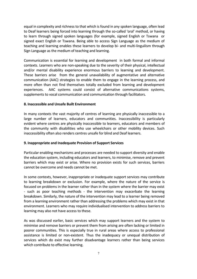 Barriers to learning | PDF