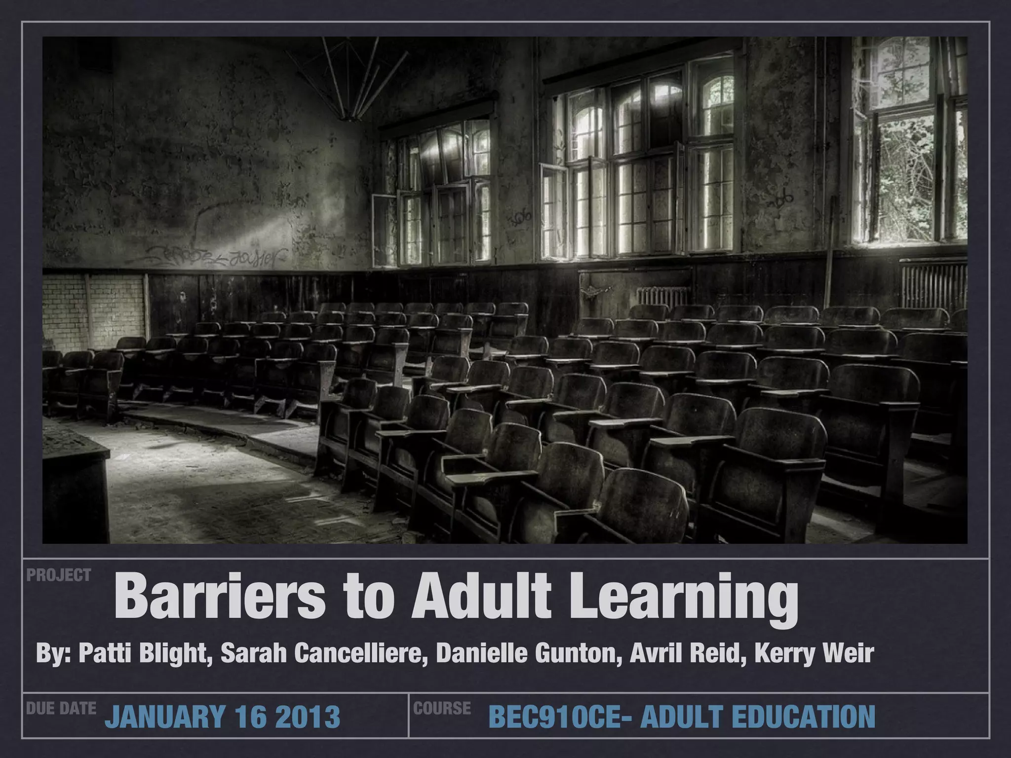 Barriers to learning | PPT