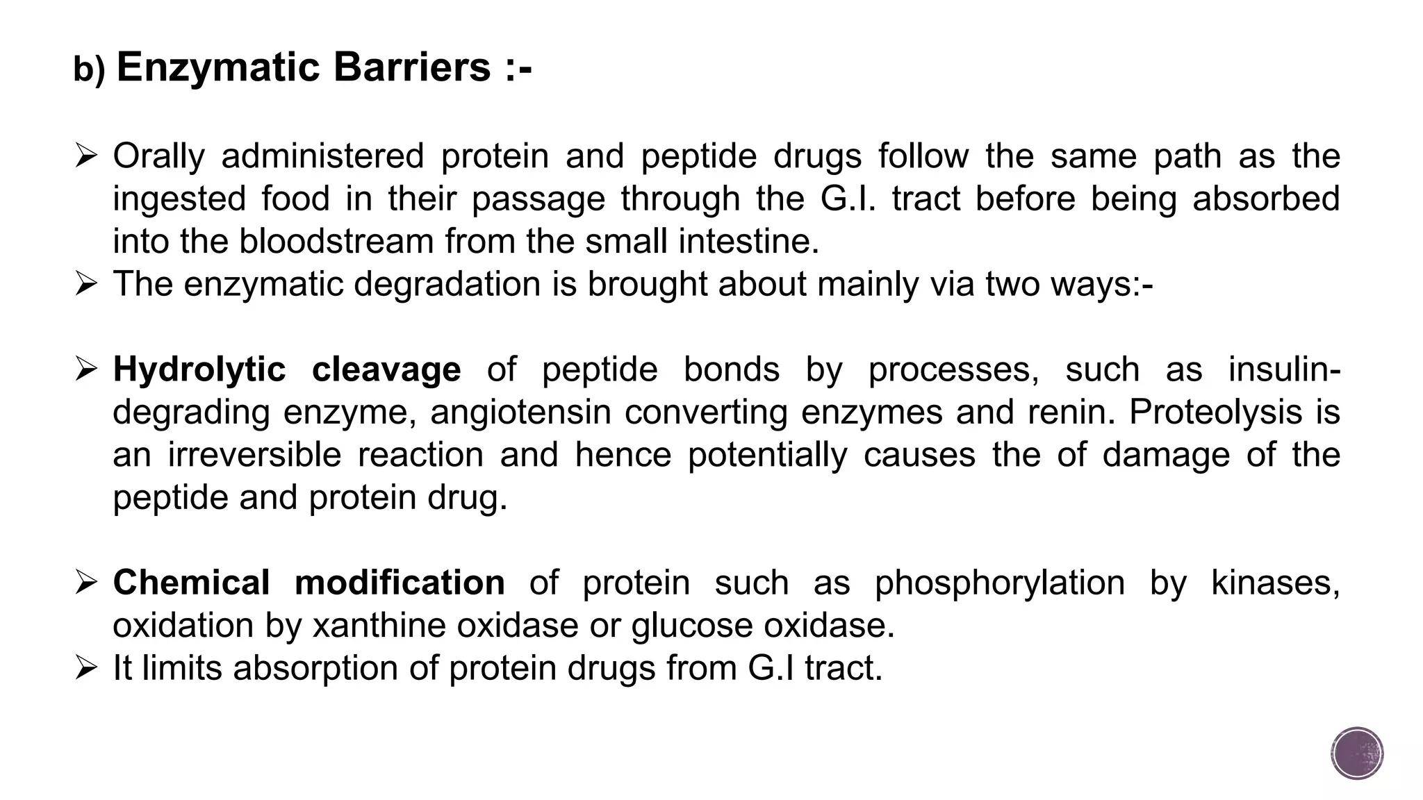 Barriers to protein and peptide delivery.pptx
