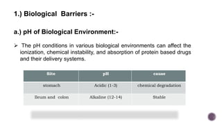 Barriers to protein and peptide delivery.pptx