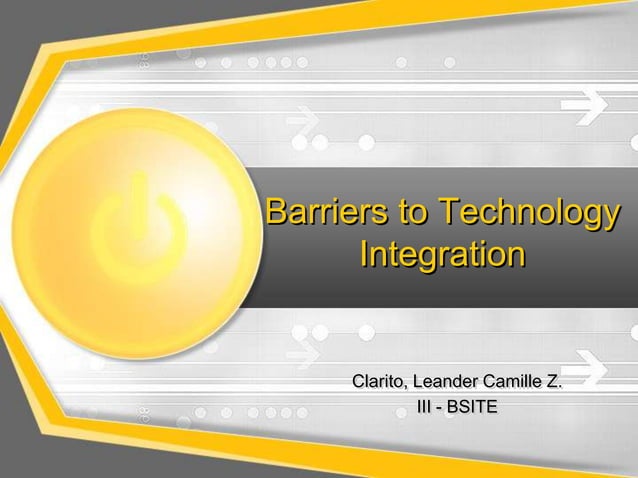 Barriers to Technology Integration _ CLARITO | PPTX | Internet for ...