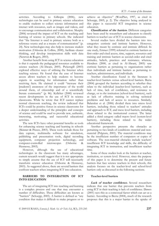 Barriers to the successful integraration of ICT | PDF | IT and Internet Support | Internet